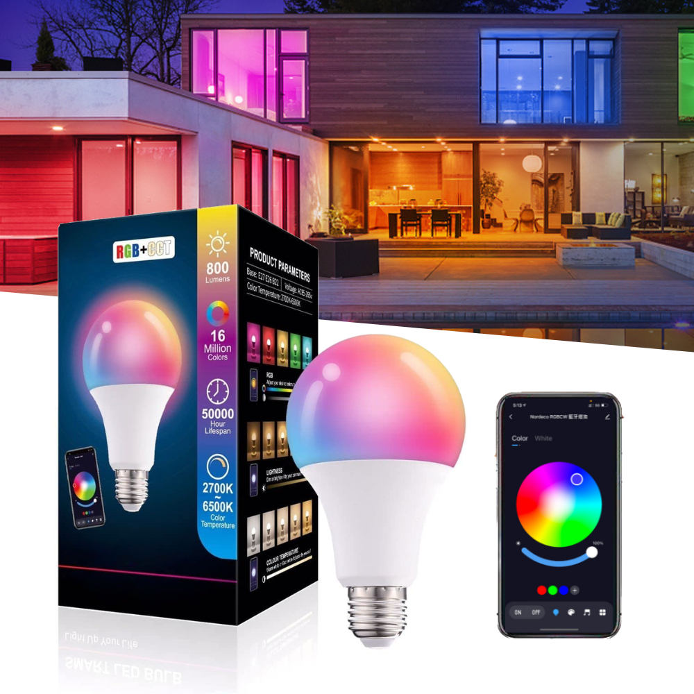 RGB Smart Bulb (9W Bluetooth) – Nordeco TW